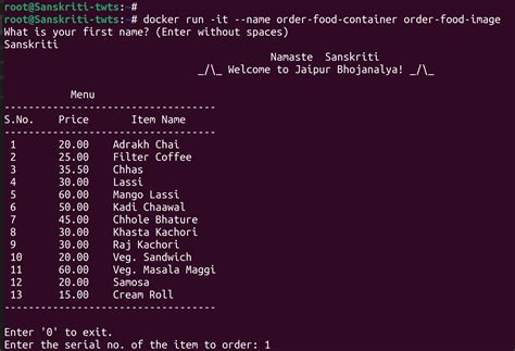 Github Bhairavisanskritiorderfood Running Cli Application Inside A