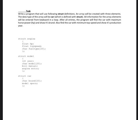 Solved Task Write A Program That Will Use Following Struct