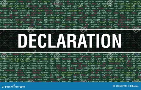 Declaration Text Written On Programming Code Abstract Technology Background Of Software