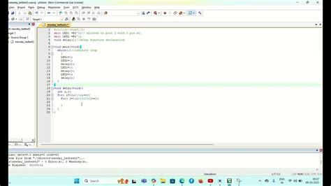 Led Blinking Through 8051 Microcontroller Youtube