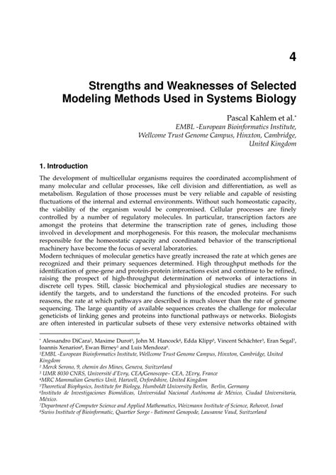 Pdf Strengths And Weaknesses Of Selected Modeling Methods Used In