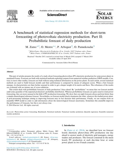 Pdf A Benchmark Of Statistical Regression Methods For Short Term