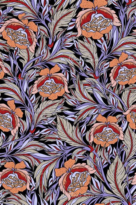 Folk Flowers By Vita Daneva Seamless Repeat Royalty Free Stock Pattern Flower Art Images