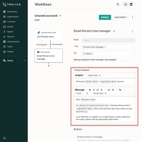 Send Email Notifications Trelica