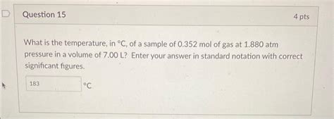 Solved What Is The Temperature In ∘c Of A Sample Of 0 352