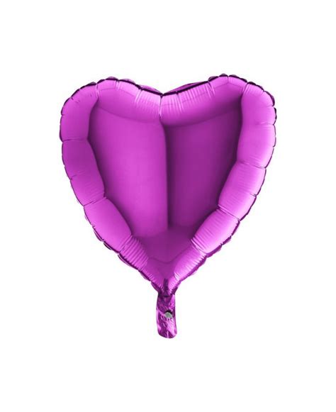 Ballon Mylar 45 Cm Cœur Violet Gonflé à Lhélium Fiesta Republic