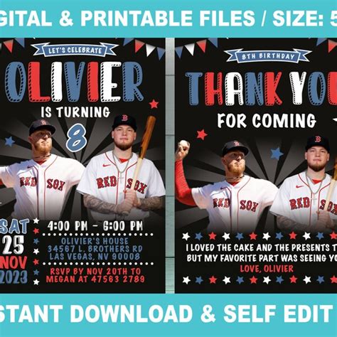 Red Sox Birthday Etsy