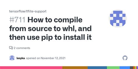 how to compile from source to whl and then use pip to install it