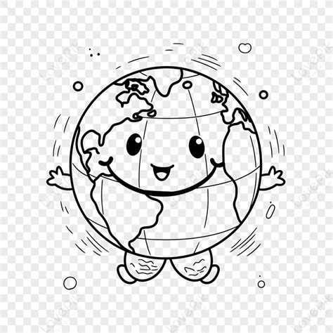 아이 개요 스케치 드로잉을위한 행복한 지구본 색칠 페이지 벡터미술선 그리기 Png 일러스트 무료 다운로드 Lovepik