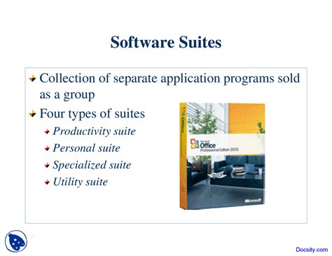 Software Suites E Commerce Lecture Slides Docsity