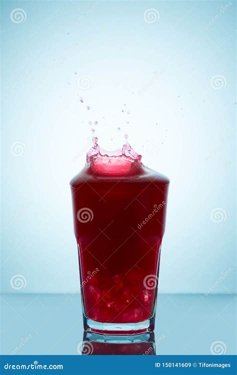 Splash On A Glass Of Raspberry Juice Stock Image Image Of Photograph Raspberry 150141609