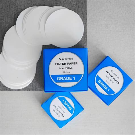 Supertek Qualitative Filter Paper Grade 1 90mm Diameter White Round