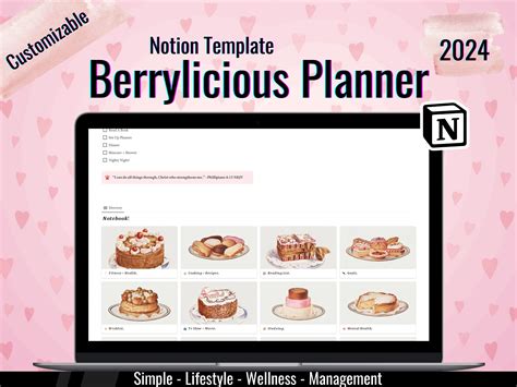 Simple And Sweet Notion Digital Planner 🍓 Rdigitalplanner