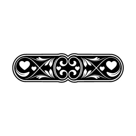 Elegant Vintage Ornament Decorative Border Element Scrollwork