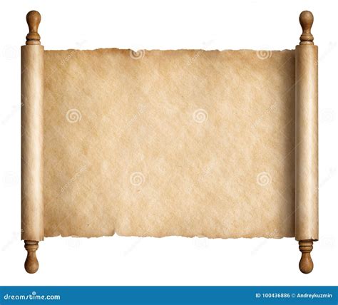 Old Ancient Scroll Paper With Place For Text Old Document Illustration Papyrus Parchament