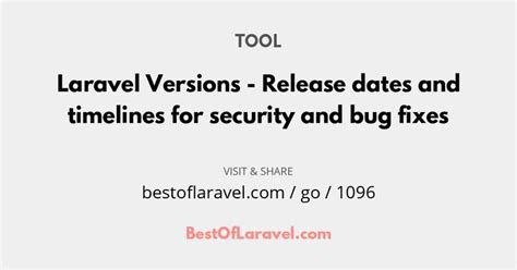 Dailyresource Tool Laravel Versions Release Dates And Timelines
