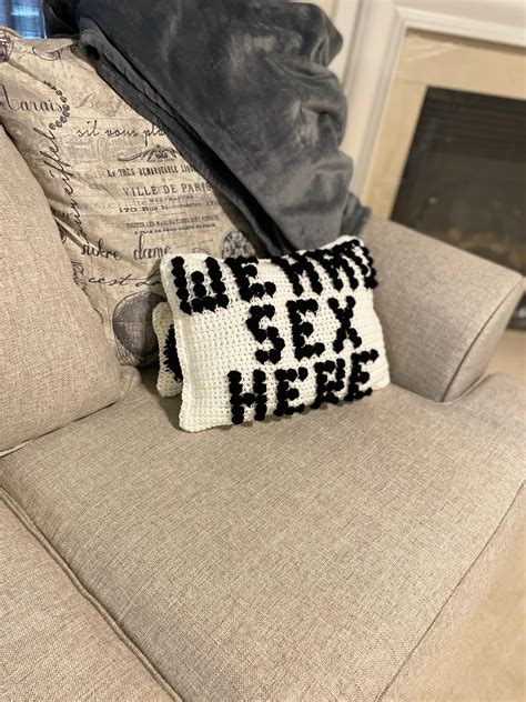 Pattern For We Had Sex Here Pillow Etsy