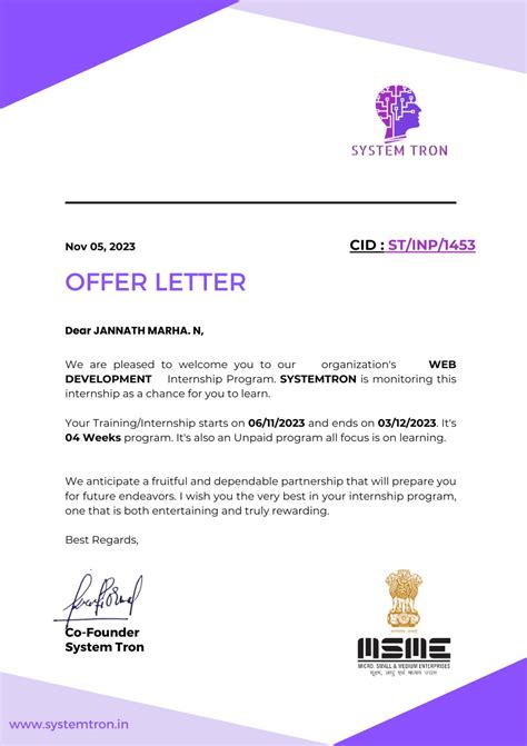 Webdevelopment Internship Systemtron Jannath Marha