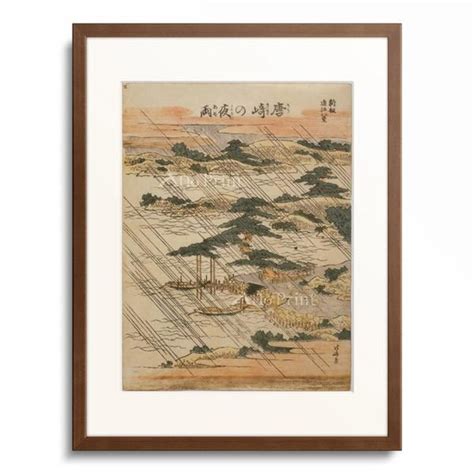 葛飾北斎 Katsushika Hokusai 「新板近江八景 唐崎の夜雨」 アフロプリント 通販 Yahoo ショッピング