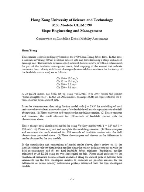 Coursework Download Free Pdf Landslide Computer Program