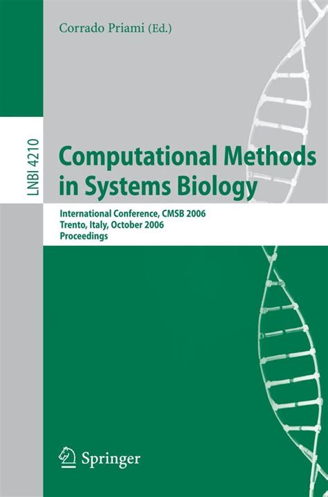 Computational Methods In Systems Biology NHBS Academic Professional Books