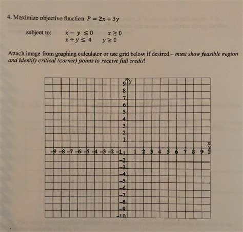 Solved 4 Maximize Objective Function 2x 3y Subject To X