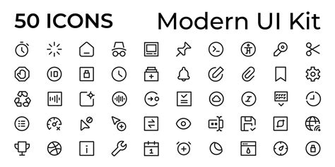 Mega Set Of Ui Ux Icons User Interface Icon Set Collection Vector Art At Vecteezy