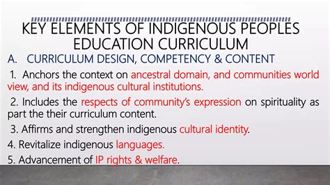 Indigenous Peoples Education Curriculum Framework Pptx