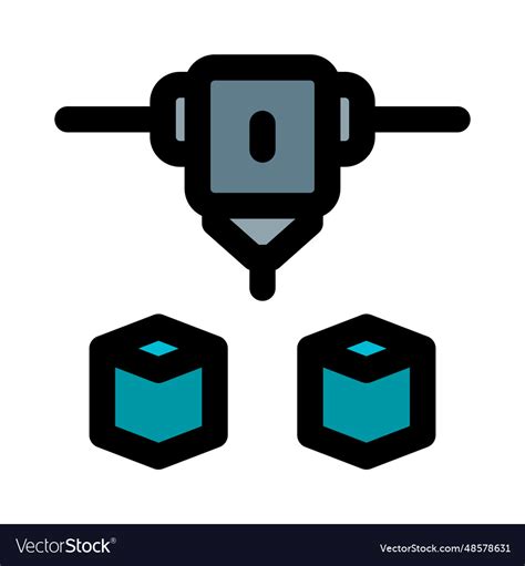 Three Dimensional Objects Build With Advance Vector Image