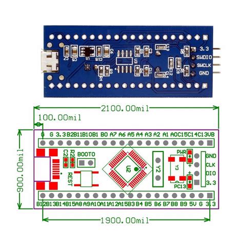 Stm32f030c8t6 Arm Stm32 Mini Geliştirme Kartı Modülü Komponentci