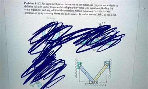 Problem 1 60 For Each Mechanism Shown Set Up The Equations For Position Analysis By Defining