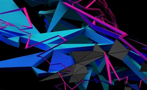 premium photo abstract 3d rendering of random shapes