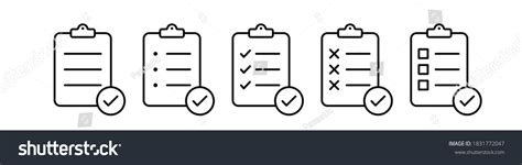 Checklist Clipboard Vector Icon Check List Stock Vector Royalty Free Shutterstock