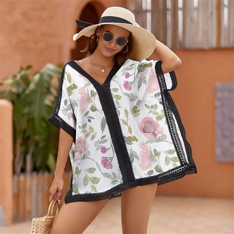 Pink Floral Passion Beach Swim Cover Swimsuit Cover Up Id D7359572
