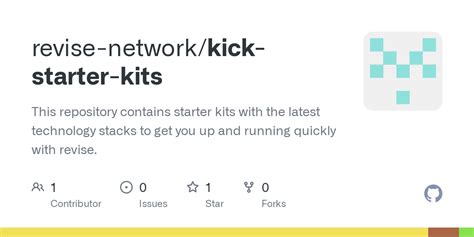 github revise network kick starter kits this repository contains