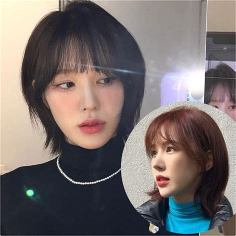 여자 연예인 숏컷 단발 스타일 웬디 숏단발 파마 염색 엿보기 네이버 블로그