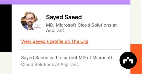 sayed saeed md microsoft cloud solutions at aspirant the org