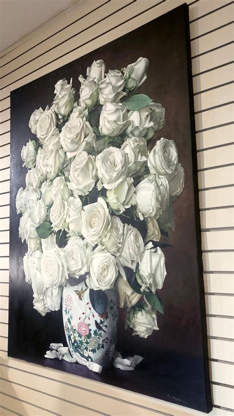 Yin Yong Chun Yin Yong Chun White Roses With China Pot 60x48