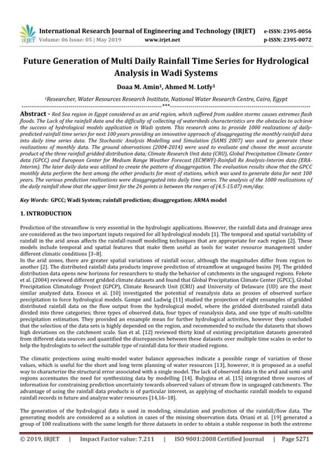 Pdf Future Generation Of Multi Daily Rainfall Time Series For