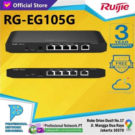 Promo Ruijie Reyee Rg Eg105g Series Cloud Managed Router Diskon 17 Di Seller Sasptr Tegal
