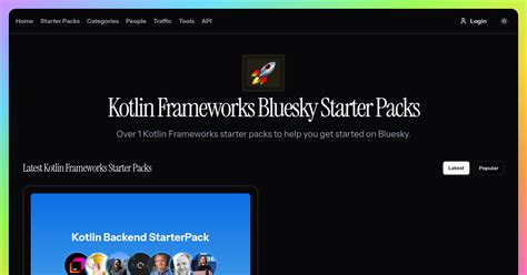 Kotlin Frameworks Bluesky Starter Packs 1 Lists • Apr 2025