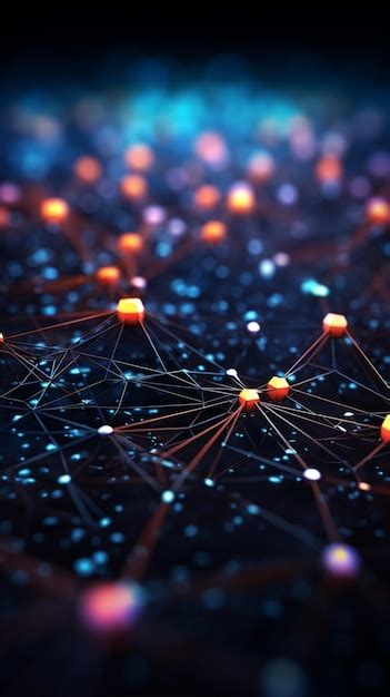 Premium Ai Image Futuristic 3d Abstraction Cyber Data Flow Network Connection Blockchain