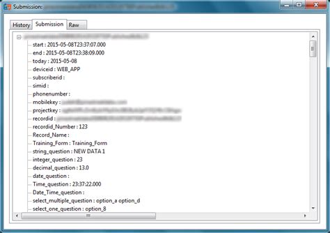 submissions using the submissions tab doforms support