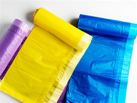 A Multitude Of Colored Garbage Bags