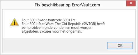 Hoe Maak Je Fout Swtor Foutcode Fix Fout Star Wars The Old Republic SWTOR