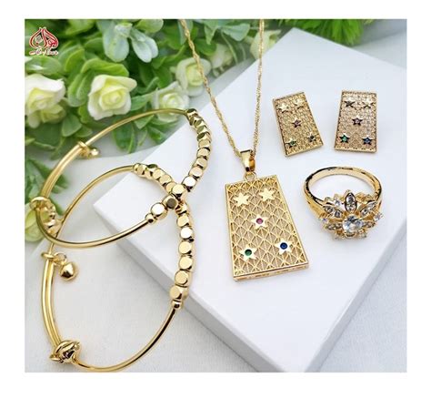 Zircon Gold Plated Chain Locket Combo Set Zv Zeverat Pk