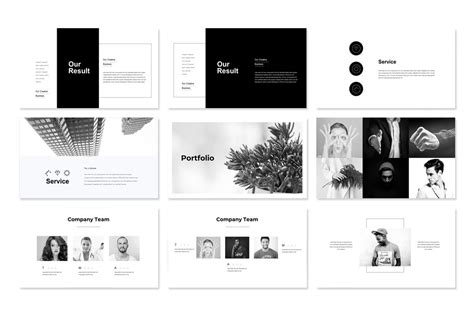 Black And White Presentation Powerpoint Template Powerpoint Templates Presentation Powerpoint
