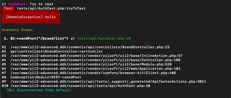 Functional Tests The Api Error Handler Throw Error Testing Yii Framework Forum