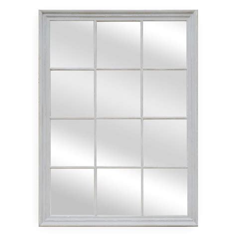 Buy Window Style Mirror White Rectangle 95cm X 130cm Mydeal