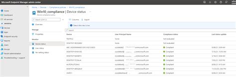 is it possible to get a compliance reports based on compliance